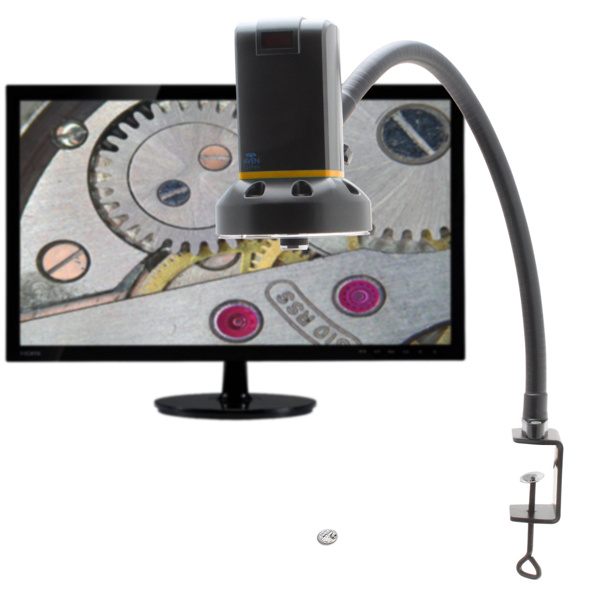 Digital Microscope Cyclops HDMI on FlexArm Stand with table clamp — starboardtechnology