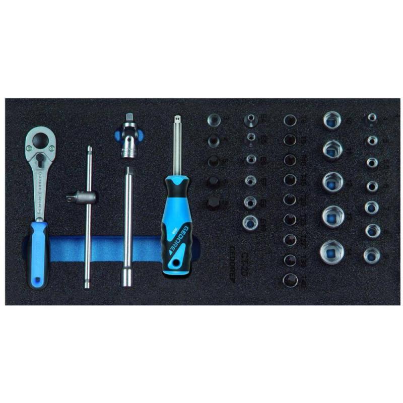 Gedore 2308967 Socket set 1/4 Inch in 1/3 Check-Tool module ...