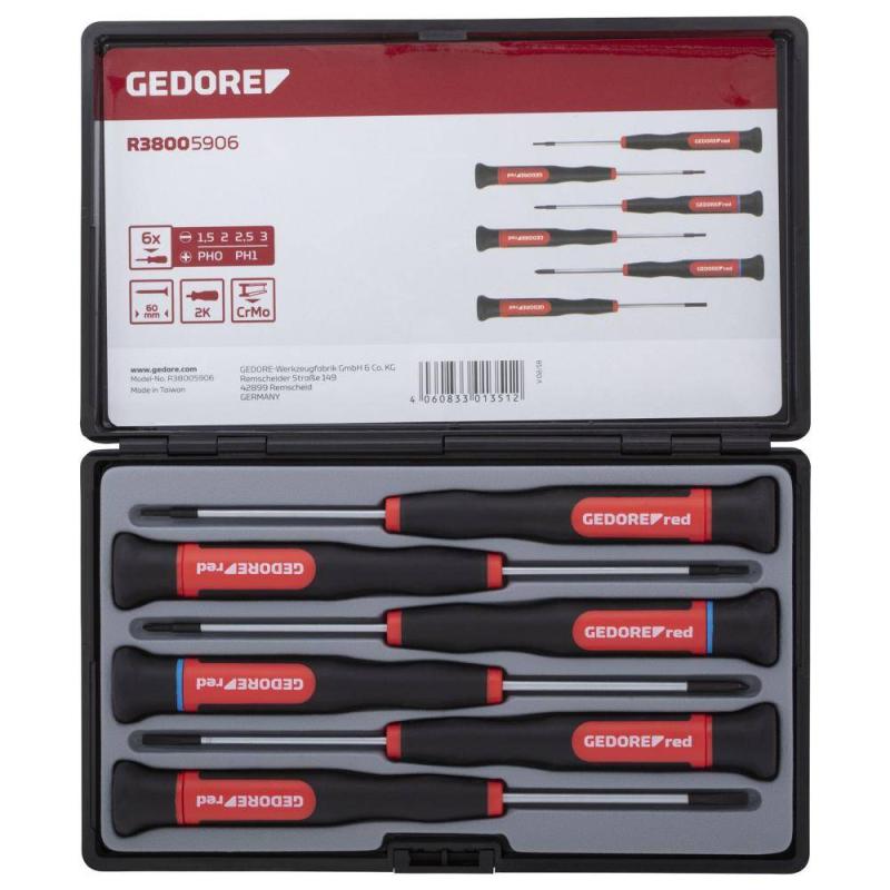 Gedore R38005906 PH+SL 2C-Electron.Screwdriver Set 6 Pcs ...