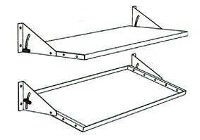 Production Basics 8416 Universal Solid Shelf for WorkStations, 12"D x ...