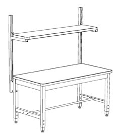 Production Basics 8535 RTW Series Standard Uprights for Workstations ...