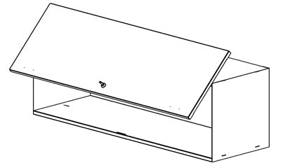 Production Basics 8552 Overhead Storage Cabinet for Workstations, 15"D ...