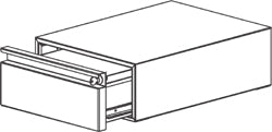 Production Basics 8606 RTW Series 6" Drawer for Workstations, 17"D x 1 ...