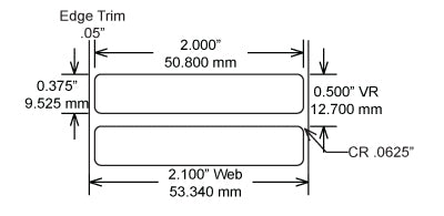 Identco TTL109-403-10 2.0x.375 Gloss White Polyimide Thermal Transfer Labels — starboardtechnology