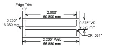 Identco TTL117-403-10 2.0x.25 Gloss White Polyimide Thermal Transfer Labels — starboardtechnology