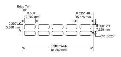 Brady Identco TTL121-433-10 .50x.20 Label Ultra-Durable Gloss White Thermal Transfer Label ...