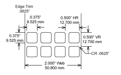 Brady Identco TTL125-433-10 .375x.375 Label Ultra-Durable Gloss White Thermal Transfer Label ...