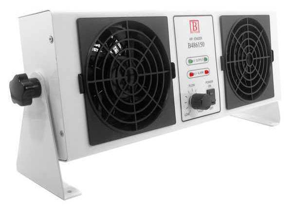 Botron B486150 High-Frequency Dual Fan Benchtop Ionizer Blower, 24V ...