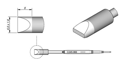 Cartridge Chisel 6.6 x 1.8 HT-10PK — starboardtechnology
