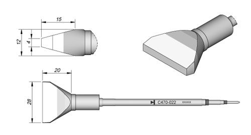 Cartridge Chisel 28 x 4-10PK — starboardtechnology