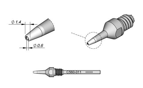 Desoldering Tip Ø 0.6 HT PADS-10PK — starboardtechnology