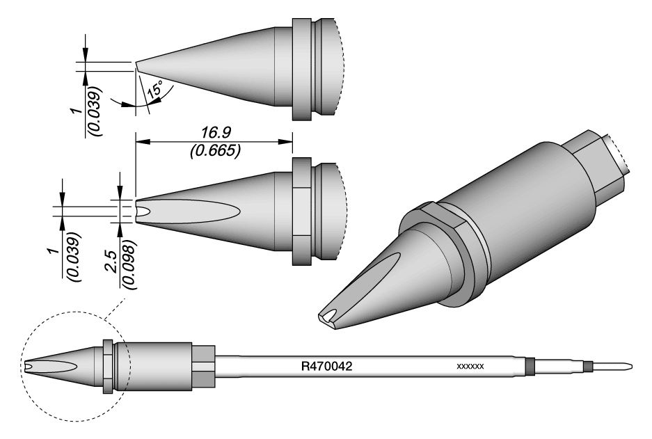Cartridge Grooved Chisel 2.5X1-10PK — starboardtechnology