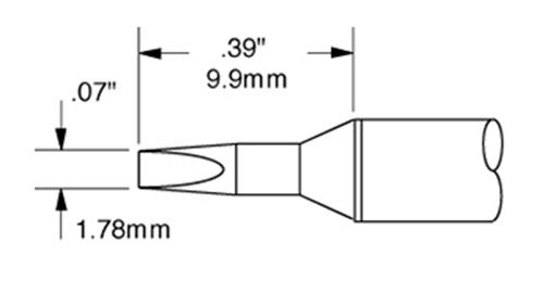 Metcal SSC-672A 600 Series Conical Chisel Solder Cartridge, 1.78mm ...