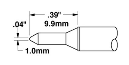 Metcal STTC-131 700 Series Conical Solder Cartridge, 1.0 x 9.9mm ...