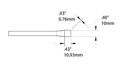 Metcal TATC-605 600 Series Talon Blade Tweezer Rework Cartridge, 10mm ...