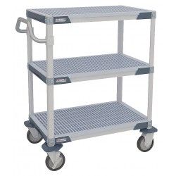 Metro MXUC2436G-35 MetroMax i Utility Cart with 3 Open Grid Shelves, 2 ...