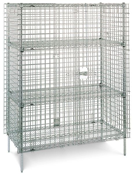 Metro SEC56C-4 Chrome Security Cage with (2) 24" x 60" Super Erecta&re ...