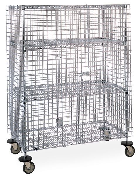 Metro SEC56EC-4 Chrome Security Cage with (2) 24" x 60" Super Erecta&r ...