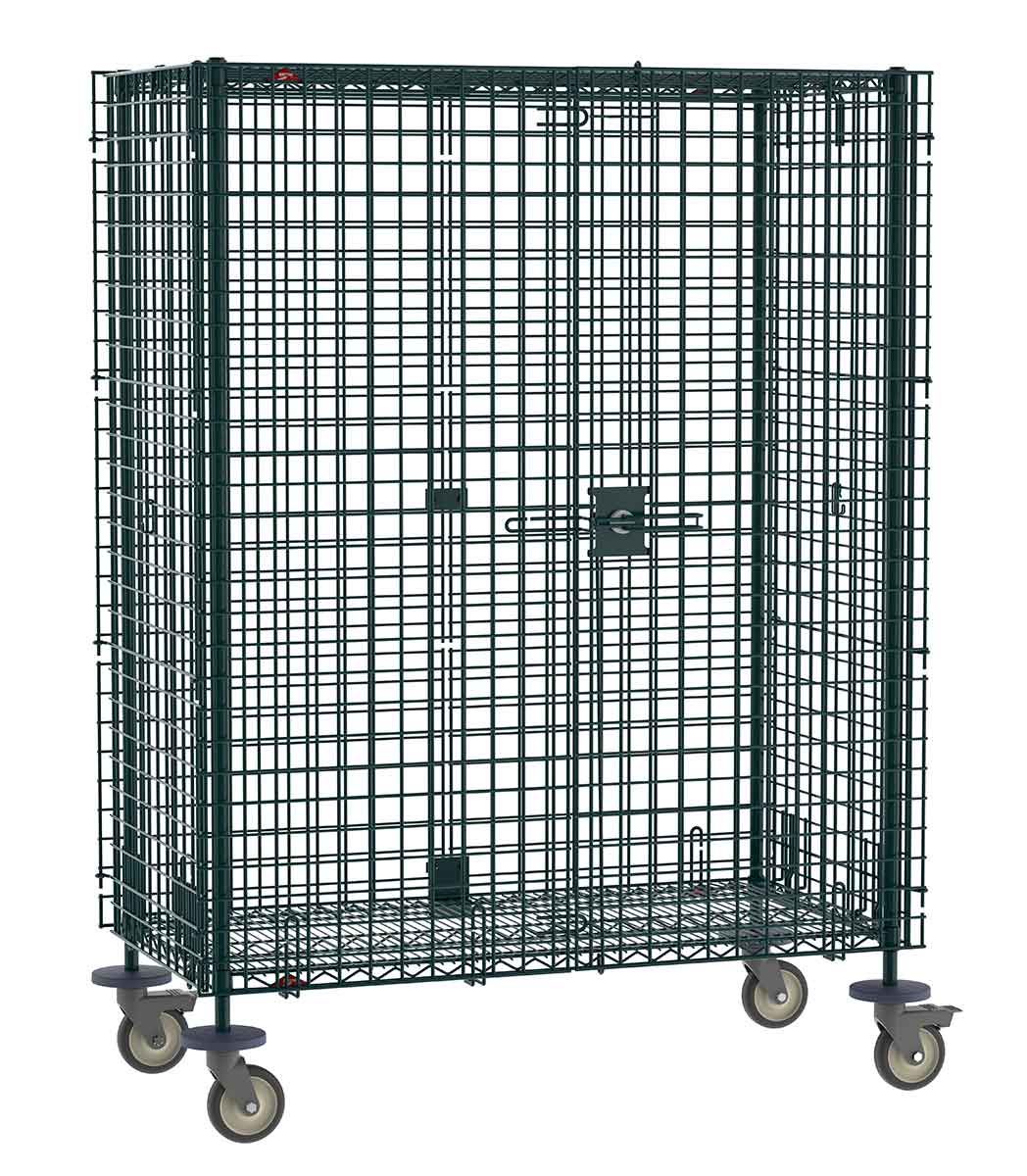 Metro SEC56VK3 Metroseal® Green Security Cart, Polymer Casters, fi ...