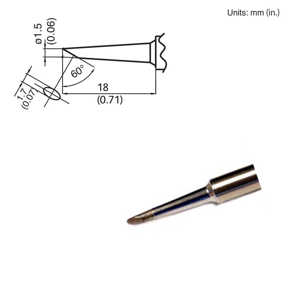 Hakko T15-BC15 Bevel Tip Soldering Tip (Qty of 10) — starboardtechnology
