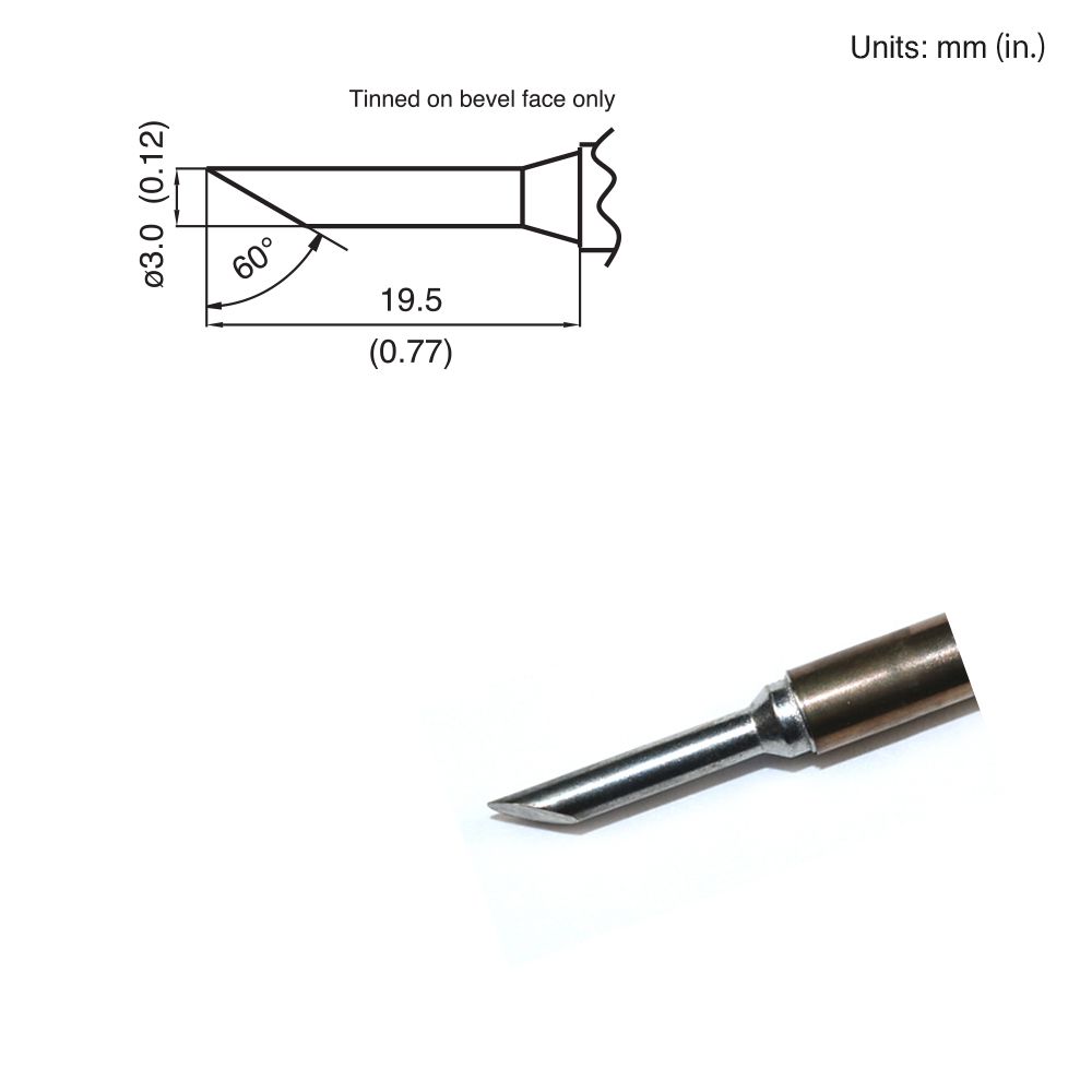 Hakko T15-CF3 Bevel Tip Soldering Tip — starboardtechnology
