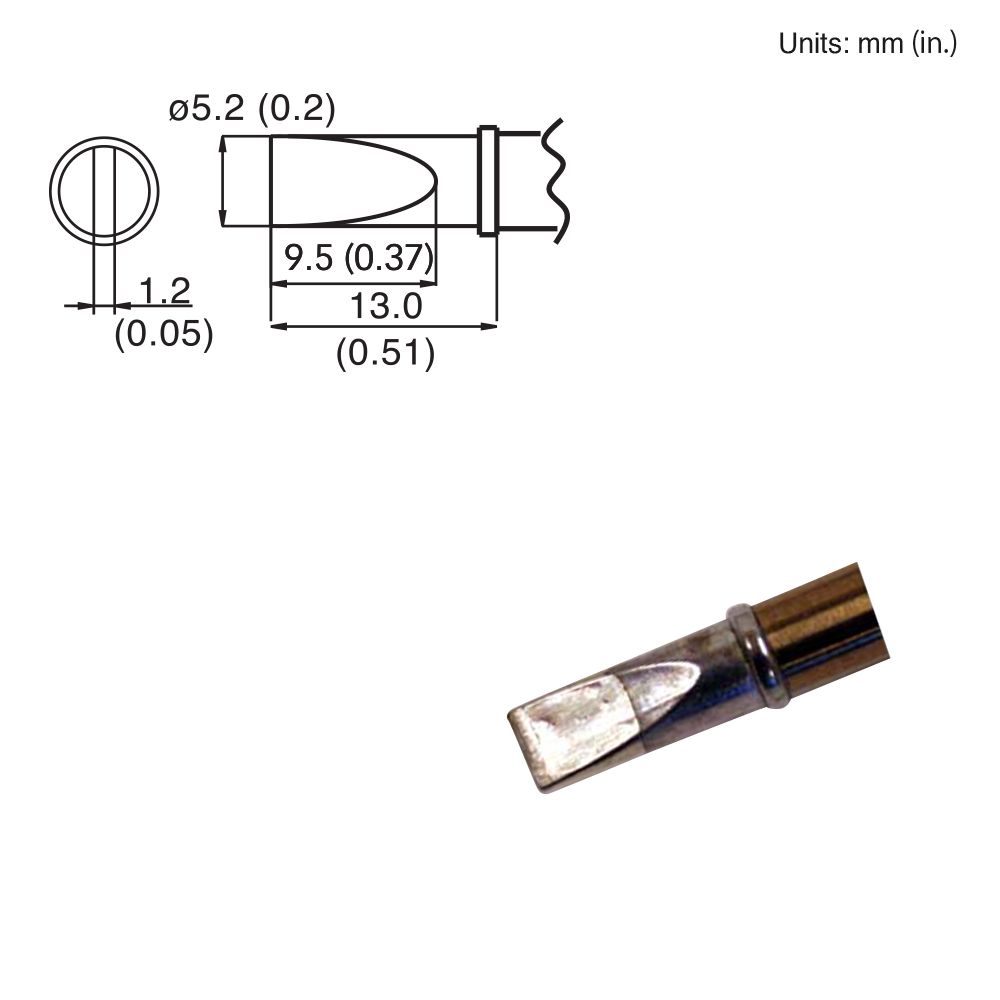 Hakko T15-DL52 Chisel Tip Soldering Tip (Qty of 10) — starboardtechnology