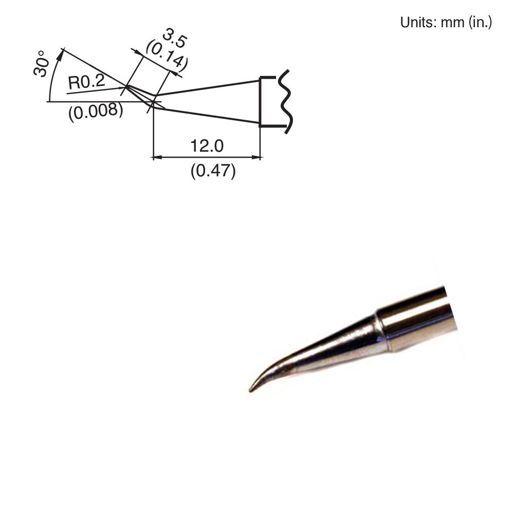 Hakko T15-J02 Bent Tip Soldering Tip — starboardtechnology