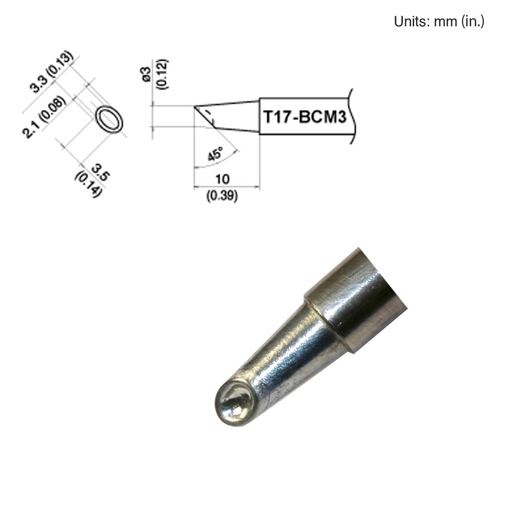 Hakko T17-BCM3 Bevel Tip Soldering Tip — starboardtechnology