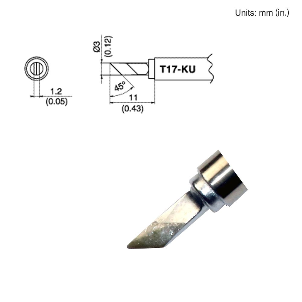 Hakko T17-KU Knife Tip Soldering Tip (Qty of 10) — starboardtechnology