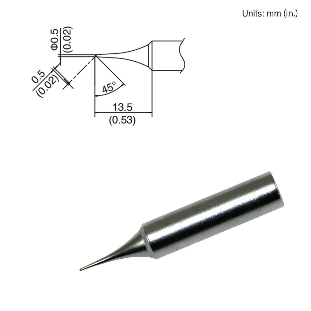 Hakko T18-C05 Bevel Tip Soldering Tip — starboardtechnology