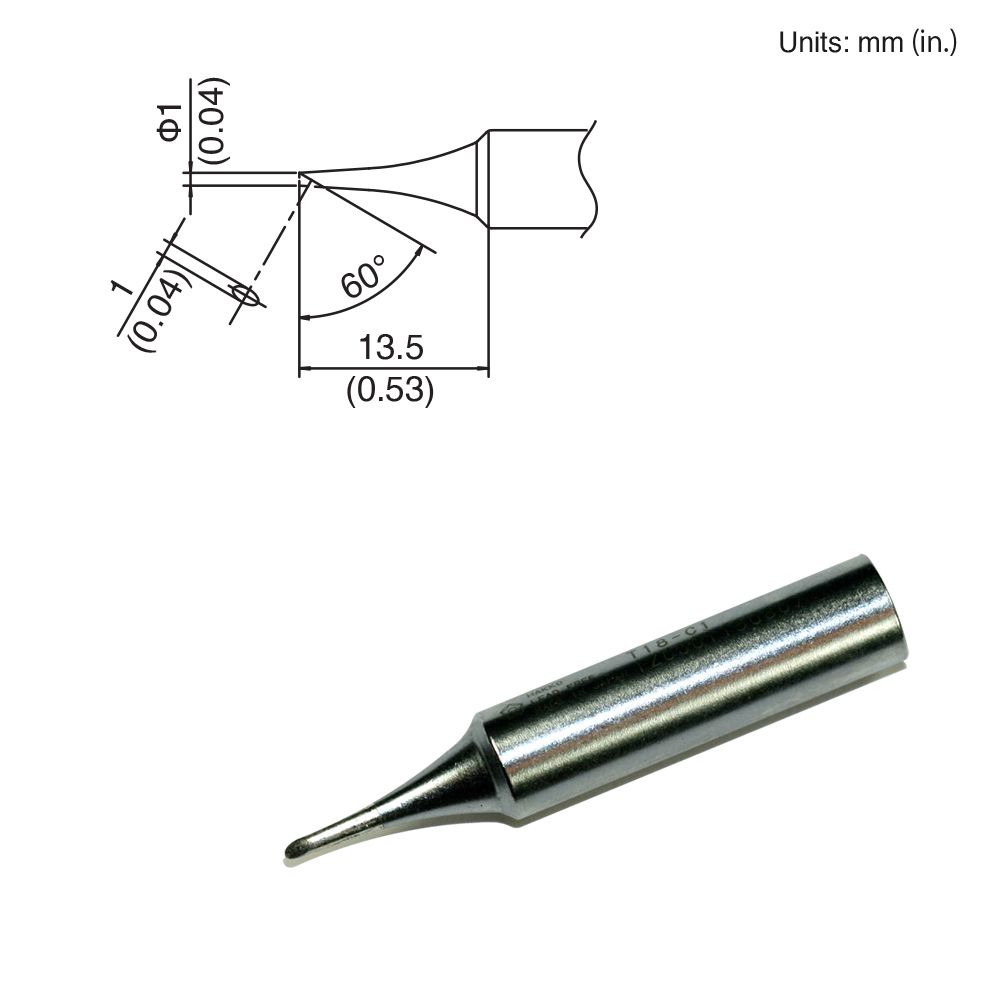 Hakko T18-C1 Bevel Tip Soldering Tip (Qty of 10) — starboardtechnology