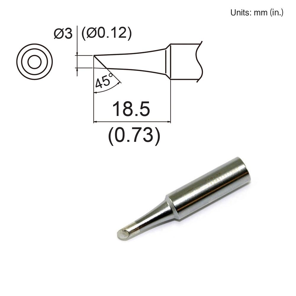 Hakko T19-C3 Bevel Tip Soldering Tip (Qty of 10) — starboardtechnology