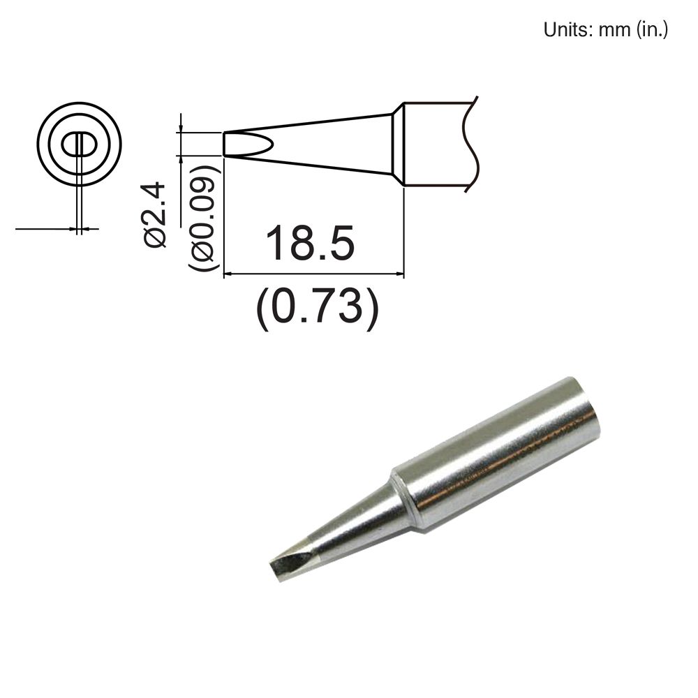 Hakko T19-D24 Chisel Tip Soldering Tip — starboardtechnology