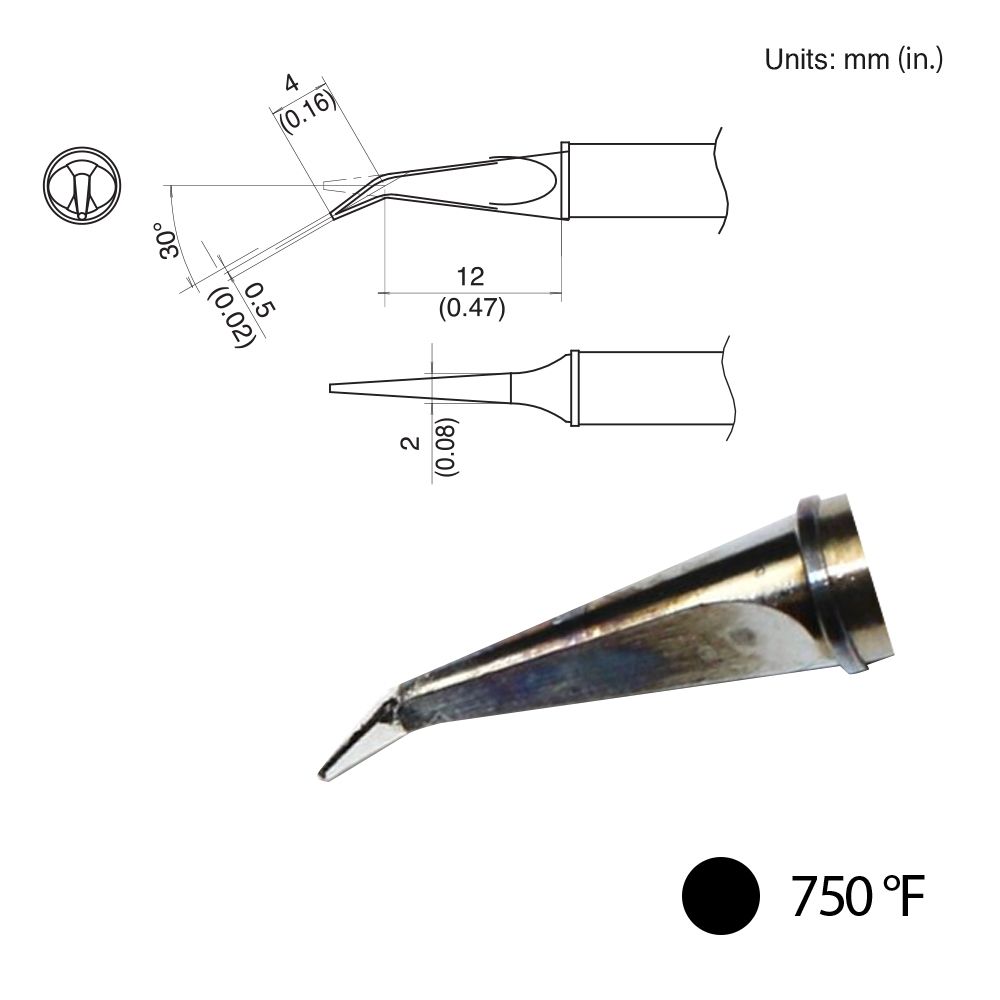 Hakko T31-021601 Bent Tip, 750°F / 400°C Soldering Tip (Qty of 10) — starboardtechnology