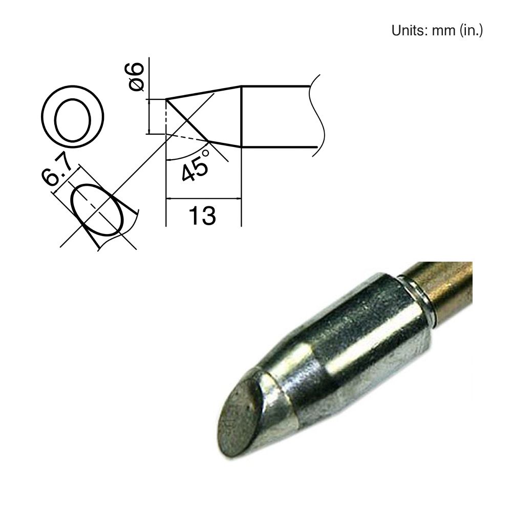 Hakko T33-BC6 Bevel Tip Soldering Tip — starboardtechnology
