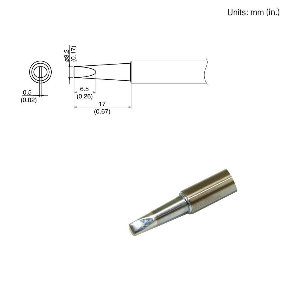 Hakko T34-D32 Chisel Tip Soldering Tip — starboardtechnology