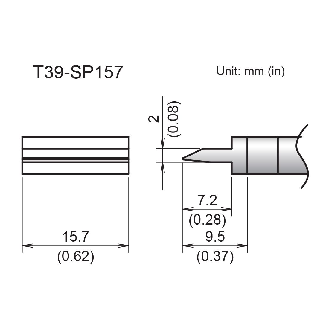 Hakko T39-SP157 Blade Tip Soldering Tip (Qty of 10) — starboardtechnology