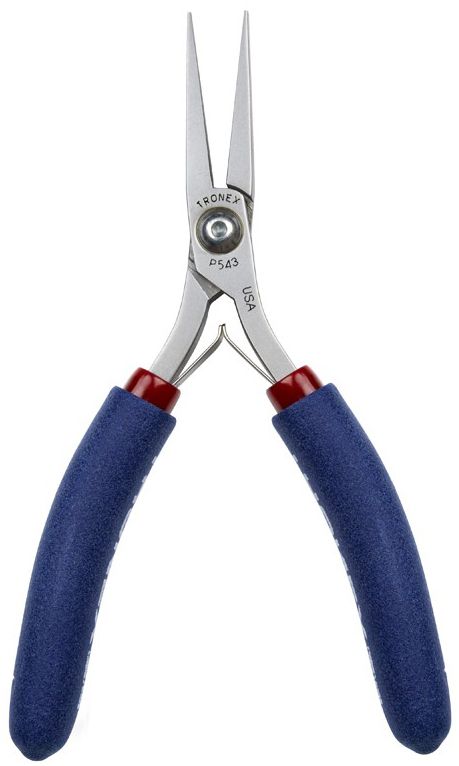 Tronex P543 Long, Thin Flat Nose Pliers with Long, Smooth Jaw, 5.40" O ...