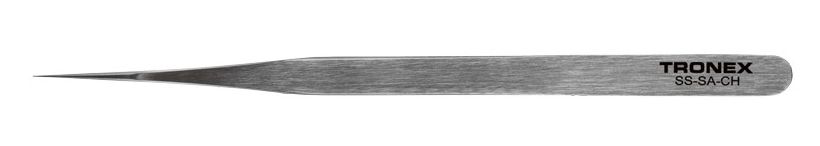 Tronex SS-SA-CH Precision Stainless Steel Tweezer with Straight, Long, — starboardtechnology