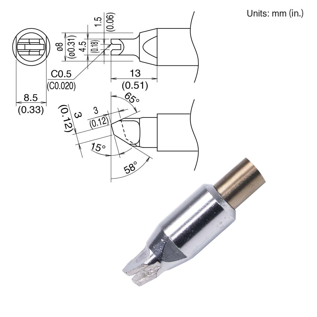 Hakko TX2-XRK1545, 260W Slot Tip — starboardtechnology